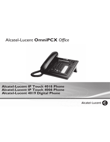 Alcatel-Lucent OmniPCX OfficeIP Touch 4018 Bedienungsanleitung | Manualzz