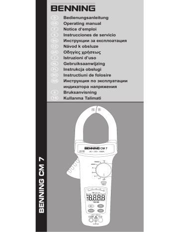 Benning CM 7 Bedienungsanleitung | Manualzz
