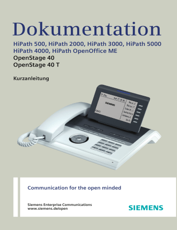 Siemens OpenStage 40 T Schnellstartanleitung | Manualzz