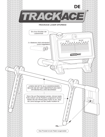 TRACKACE LASER SPURMAß Bedienungsanleitung | Manualzz