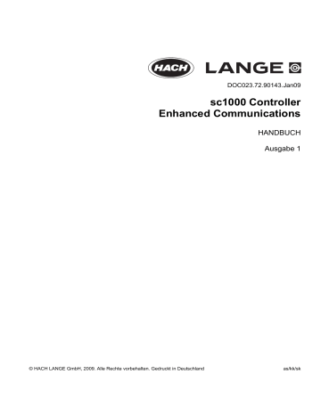 HACH LANGE SC1000 Benutzerhandbuch | Manualzz