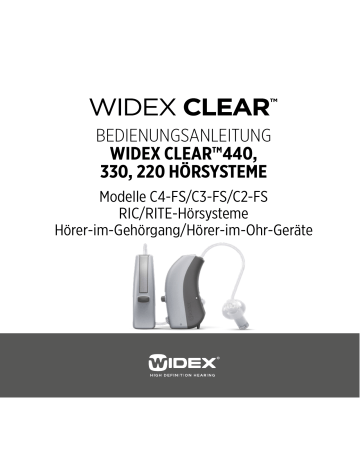 Widex CLEAR 330 Bedienungsanleitung | Manualzz