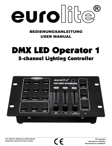 EuroLite DMX LED Operator 1 Bedienungsanleitung | Manualzz