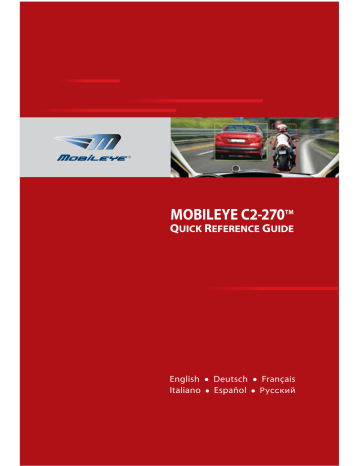Mobileye C2-270 Инструкция по началу работы | Manualzz