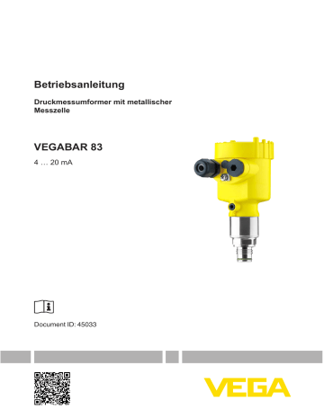 Vega VEGABAR 86 Bedienungsanleitung | Manualzz