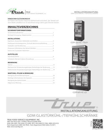 True GDM-26-HC~TSL01 Installationsanleitung | Manualzz