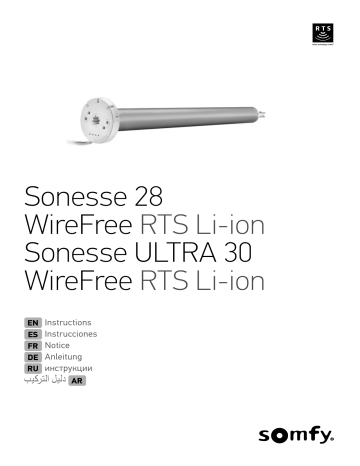 SOMFY Sonesse 28 WireFree RTS Li-ion Anleitung | Manualzz