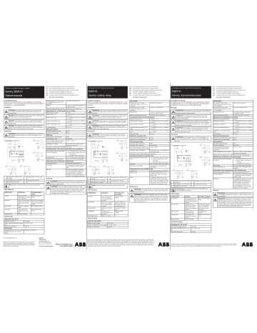 ABB BSR10 Originalbetriebsanleitung | Manualzz