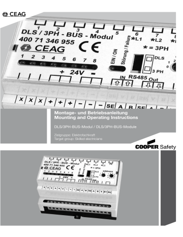 Ceag DLS/3PH-BUS-Modul Betriebsanleitung | Manualzz