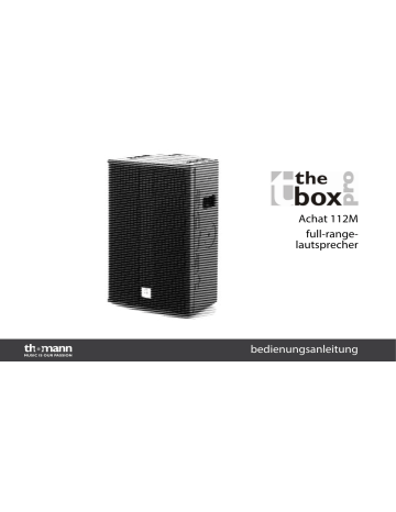 thomann the box pro Achat 112M Bedienungsanleitung | Manualzz