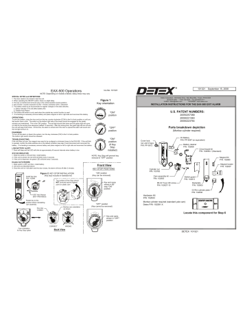 Detex EAX-500 Installation Instructions | Manualzz