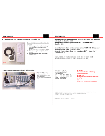 Doli EDC 120 Assembly Instruction | Manualzz