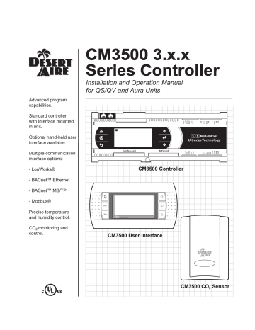 Desert Aire CM3500 Series Installation And Operation Manual | Manualzz