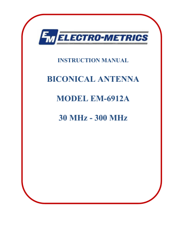 Electro-Metrics EM-6912A Instruction Manual | Manualzz