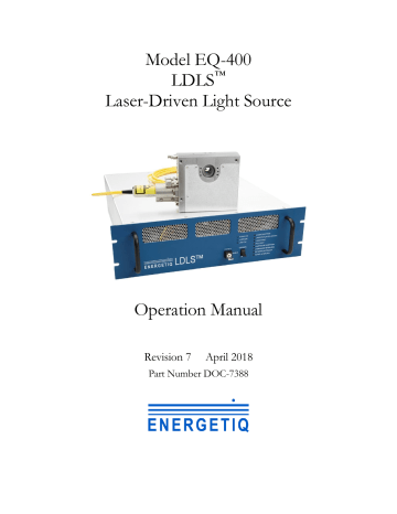 Energetiq LDLS EQ-400 Operation Manual | Manualzz