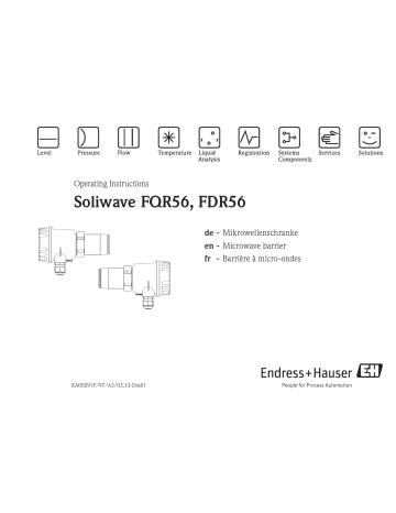 Endress+Hauser Soliwave FQR56 Operating Instructions Manual | Manualzz