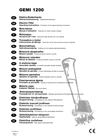 Gardol GEMI 1200 Operating Instructions Manual | Manualzz