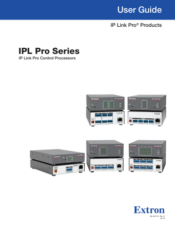 Extron electronics IPL Pro S1, IPL Pro S3 User Manual | Manualzz