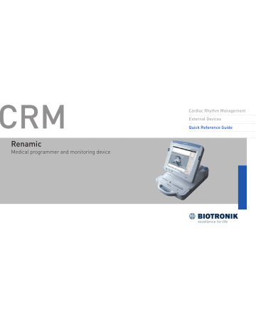 BIOTRONIK Renamic Quick Reference Manual | Manualzz