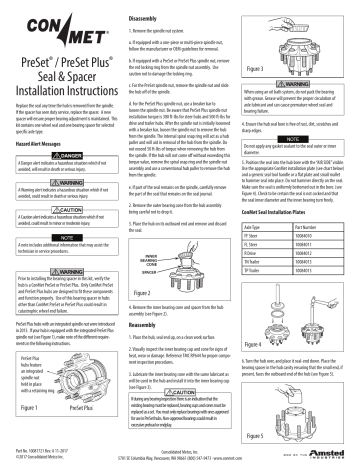 Conmet PreSet Plus Installation Instructions | Manualzz