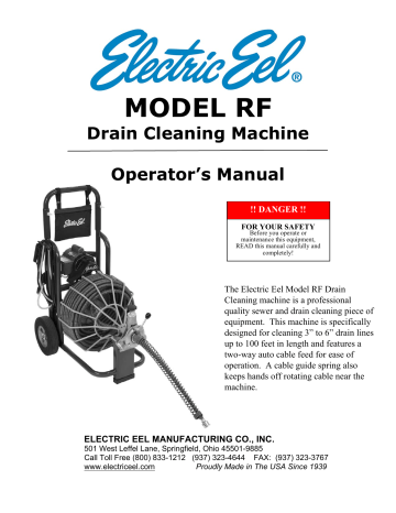 Electric Eel RF Operator's Manual | Manualzz