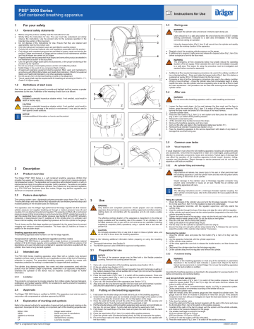Dräger PSS 3000 Series Instructions For Use | Manualzz
