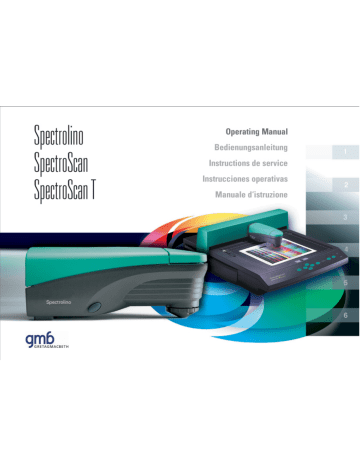 GMB SpectroScan, Spectrolino Operation Manual | Manualzz