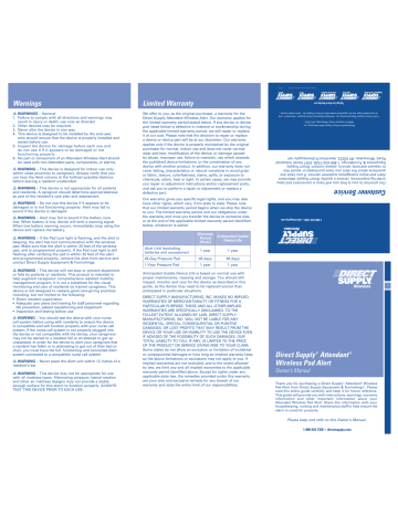 Direct Supply Attendant Owner's Manual | Manualzz