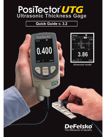 DeFelsko PosiTector UTG Quick Manual | Manualzz
