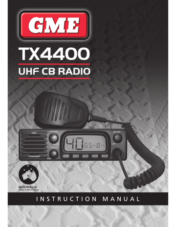 GME TX4400 Instruction Manual | Manualzz