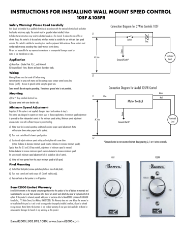 Banvil 105F Instructions For Installing | Manualzz