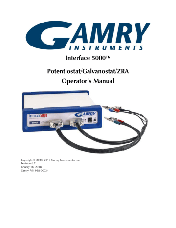 Gamry Interface 5000 Operator's Manual | Manualzz