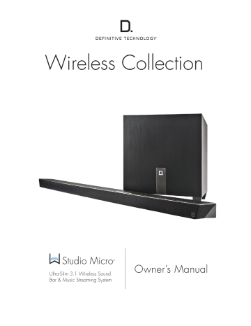 Definitive Technology W Studio Micro Owner's Manual | Manualzz