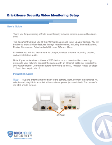 BRICK HOUSE ADC-V720 Setup Manual | Manualzz