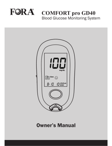 Fora COMFORT pro GD40 Owner's Manual | Manualzz