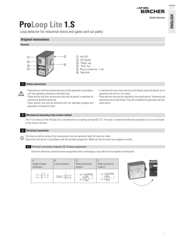 BBC Bircher ProLoop Lite 1.S Original Instructions | Manualzz