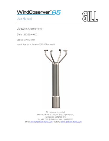 Gill Instruments Windobserver 65 User Manual | Manualzz
