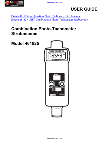 Extech Instruments 461825 User Manual | Manualzz