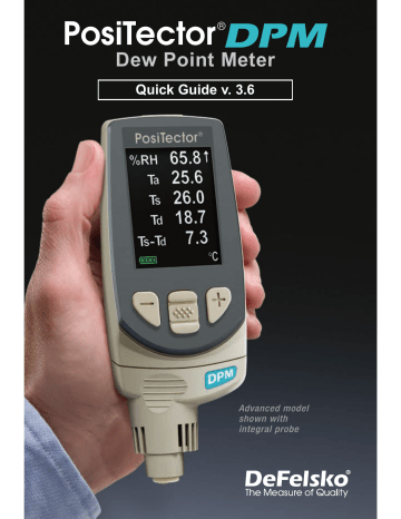 DeFelsko PosiTector DPM Quick Manual | Manualzz