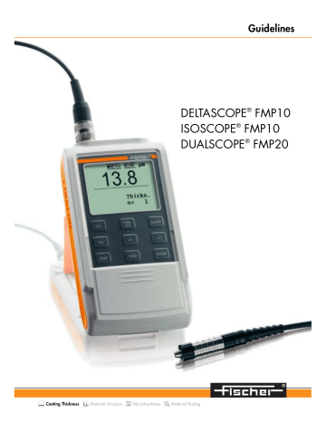 FISCHER DELTASCOPE FMP10, ISOSCOPE FMP10 Operator's Manual | Manualzz