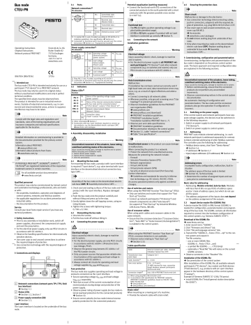 Festo CTEU-PN Original Instructions | Manualzz