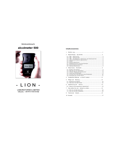 LION alcolmeter 500 Bedienungsanleitung | Manualzz