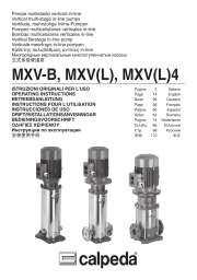 Calpeda MXV 50 - Instrucciones de funcionamiento originales, Manual de operación, Instrucciones ...