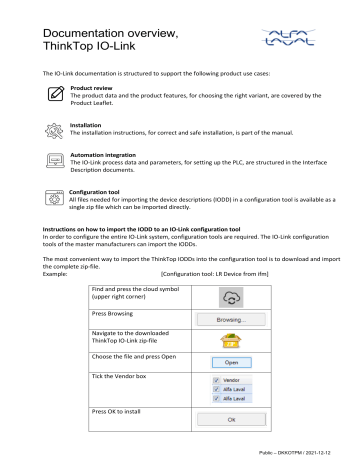 Alfa Laval ThinkTop® Instruction | Manualzz