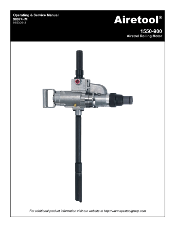Airetool 1550-900 Airetrol Rolling Motor Owner's Manual | Manualzz