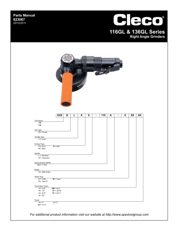 Cleco 136GLS-115A-W3T5 Type 1 Wheel Owner's Manual | Manualzz