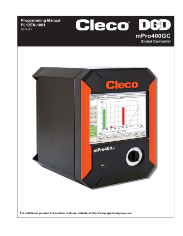 Cleco mPro400GC-S Controller Programming Manual | Manualzz