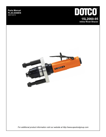 Dotco 15L2060-95 Inline Rivet Shaver Owner's Manual | Manualzz
