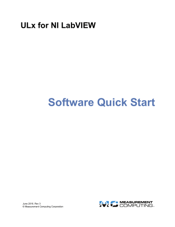 Measurement Computing ULx for NI LabVIEW Quick Start | Manualzz