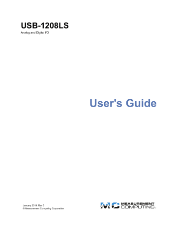 Measurement Computing USB-1208LS User Manual | Manualzz